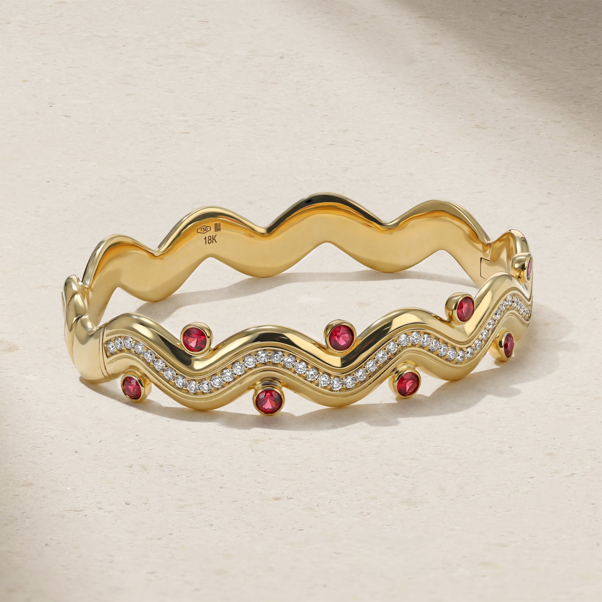 Riva Surge Ruby and Diamond Bangle – Mark Henry Jewelry
