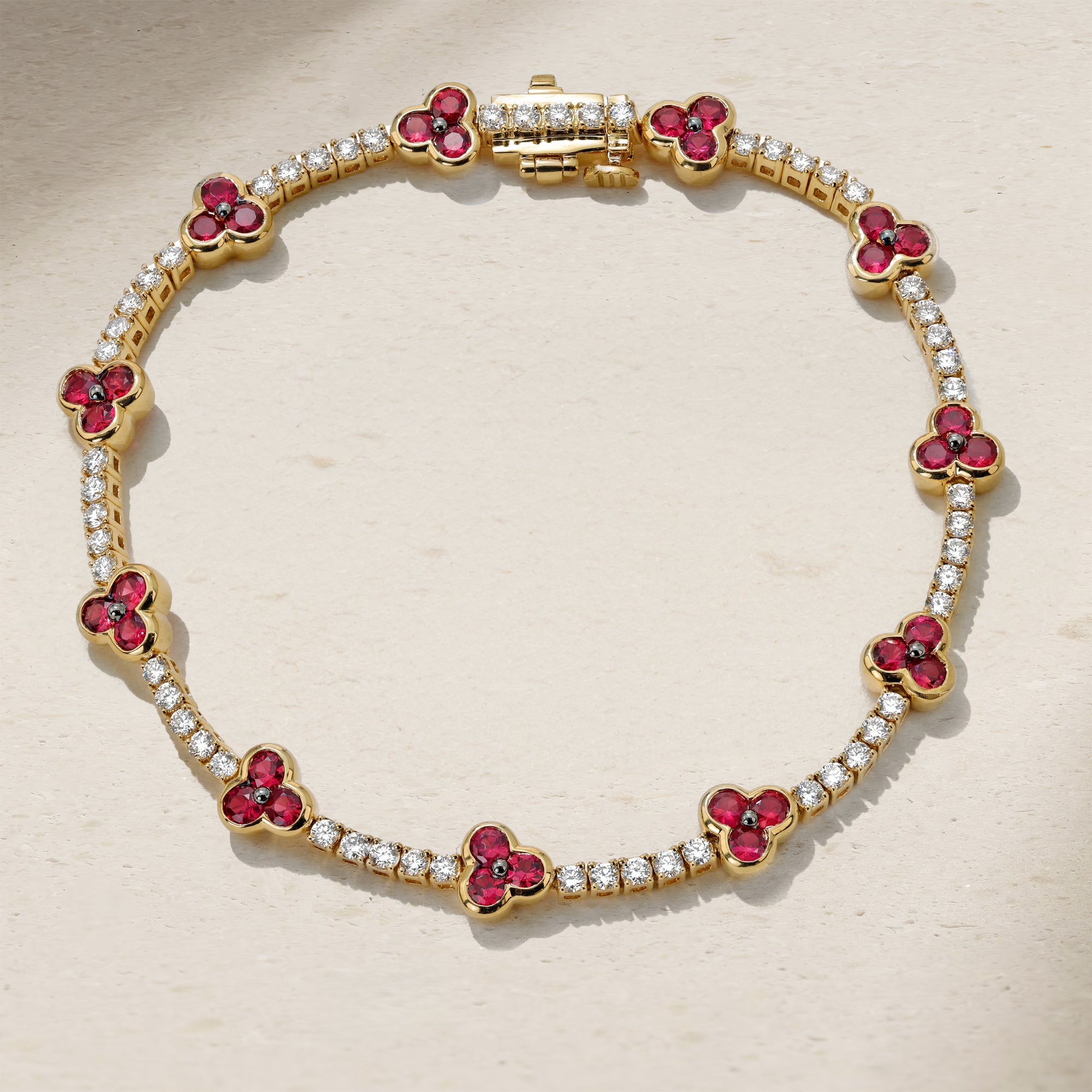 Trinity Ruby and Diamond Tennis Bracelet – Mark Henry Jewelry