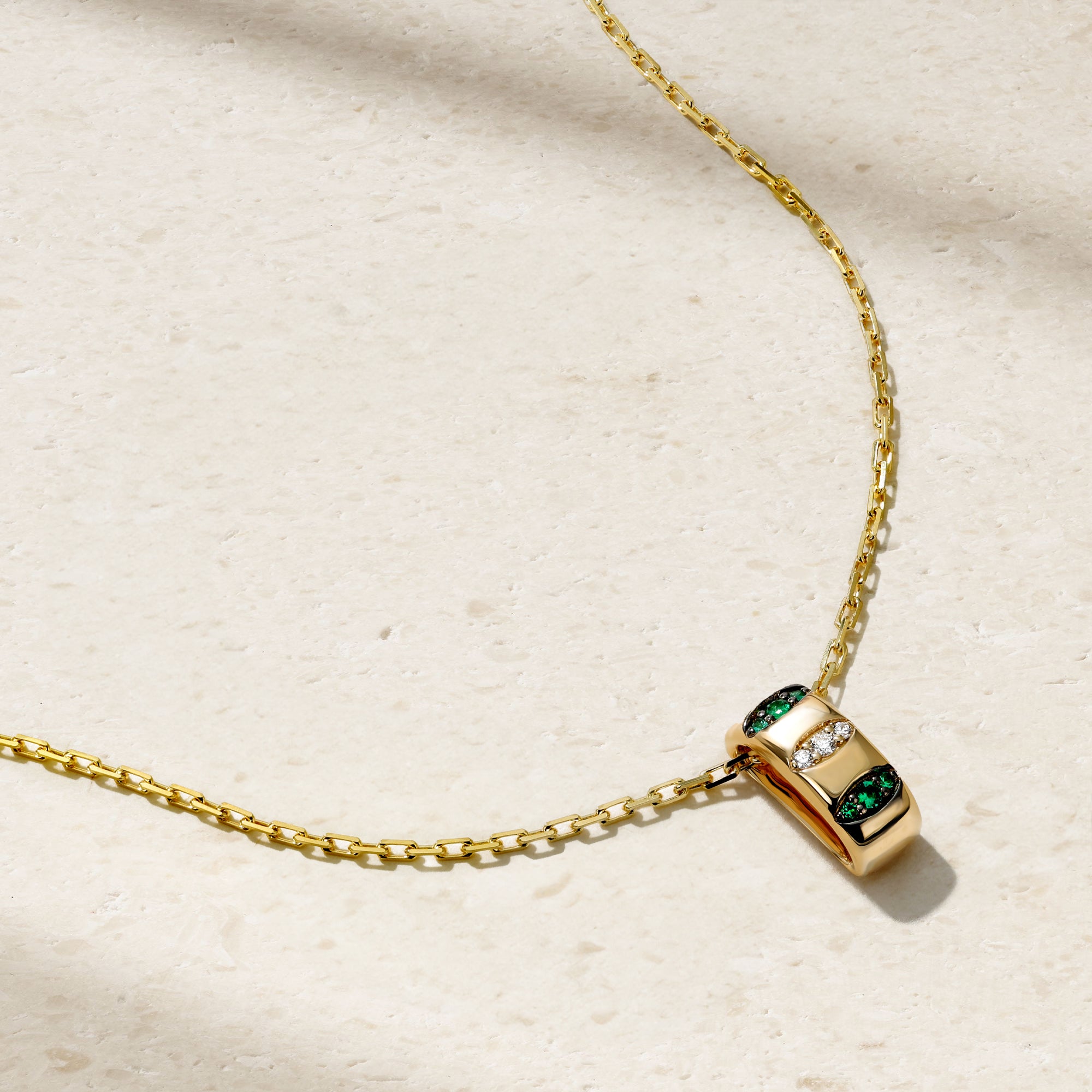 Guardian Pavé Emerald Barrel Pendant – Mark Henry Jewelry