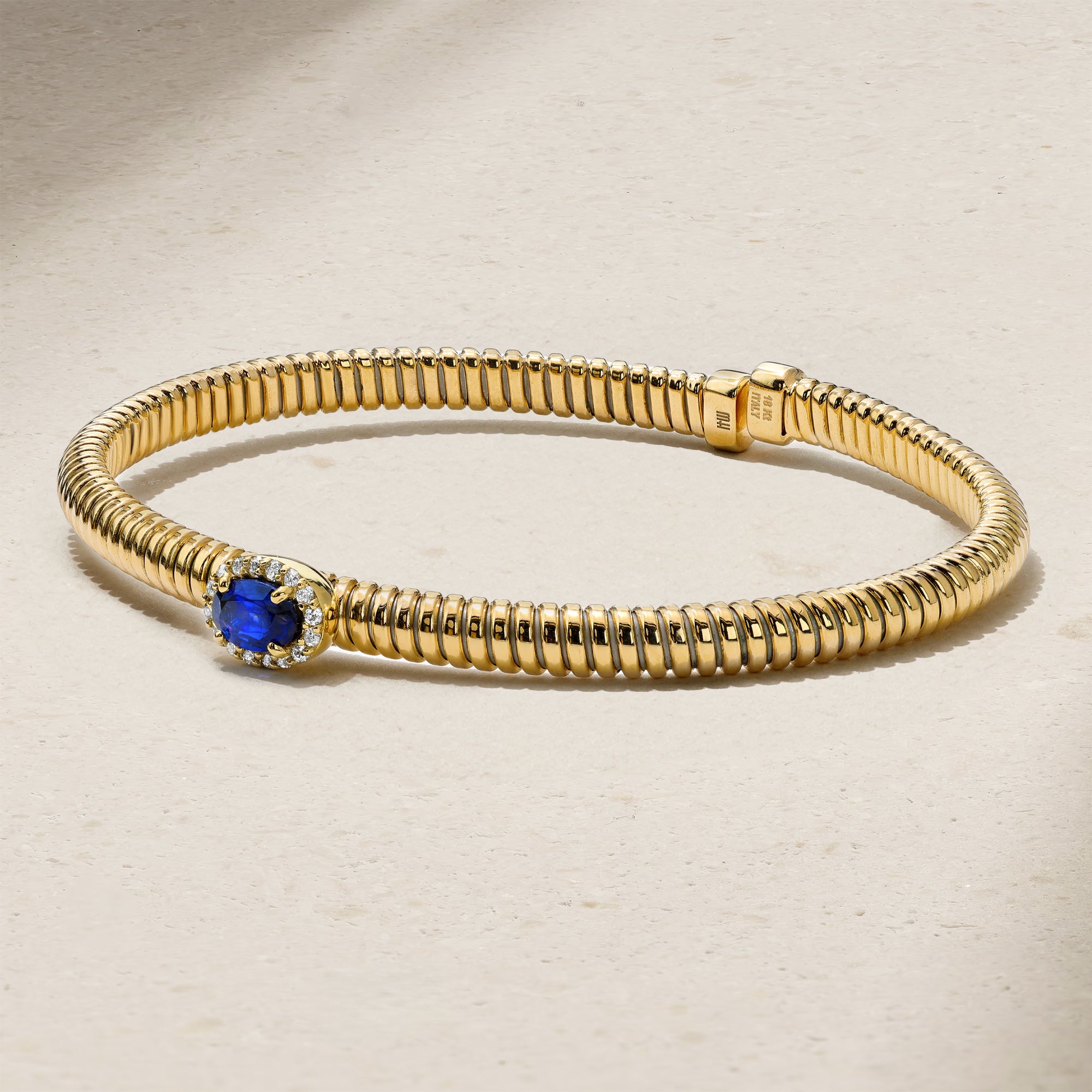 Tubogas Sapphire and Diamond Flex Bangle – Mark Henry Jewelry