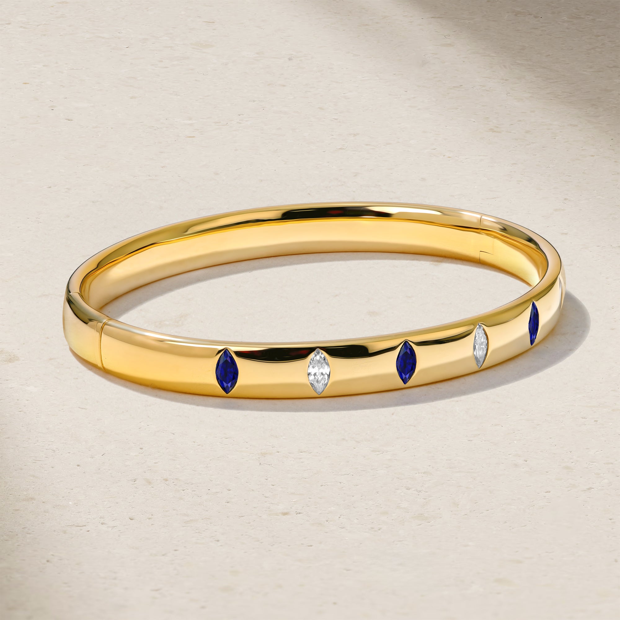 Guardian Sapphire and Diamond Bangle – Mark Henry Jewelry