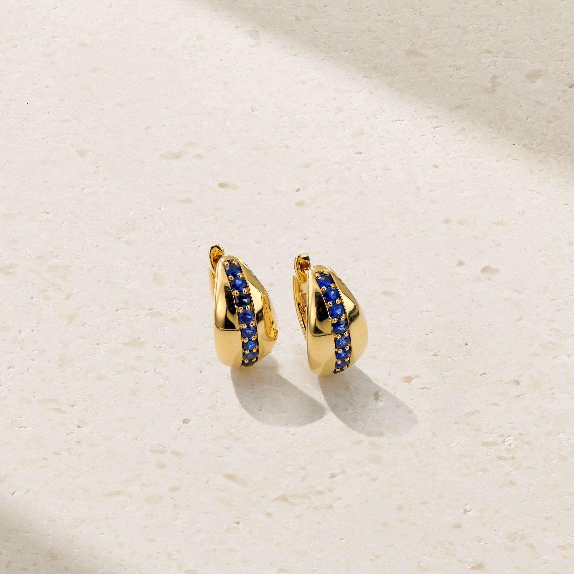 Saturn Sapphire Huggie Earrings – Mark Henry Jewelry