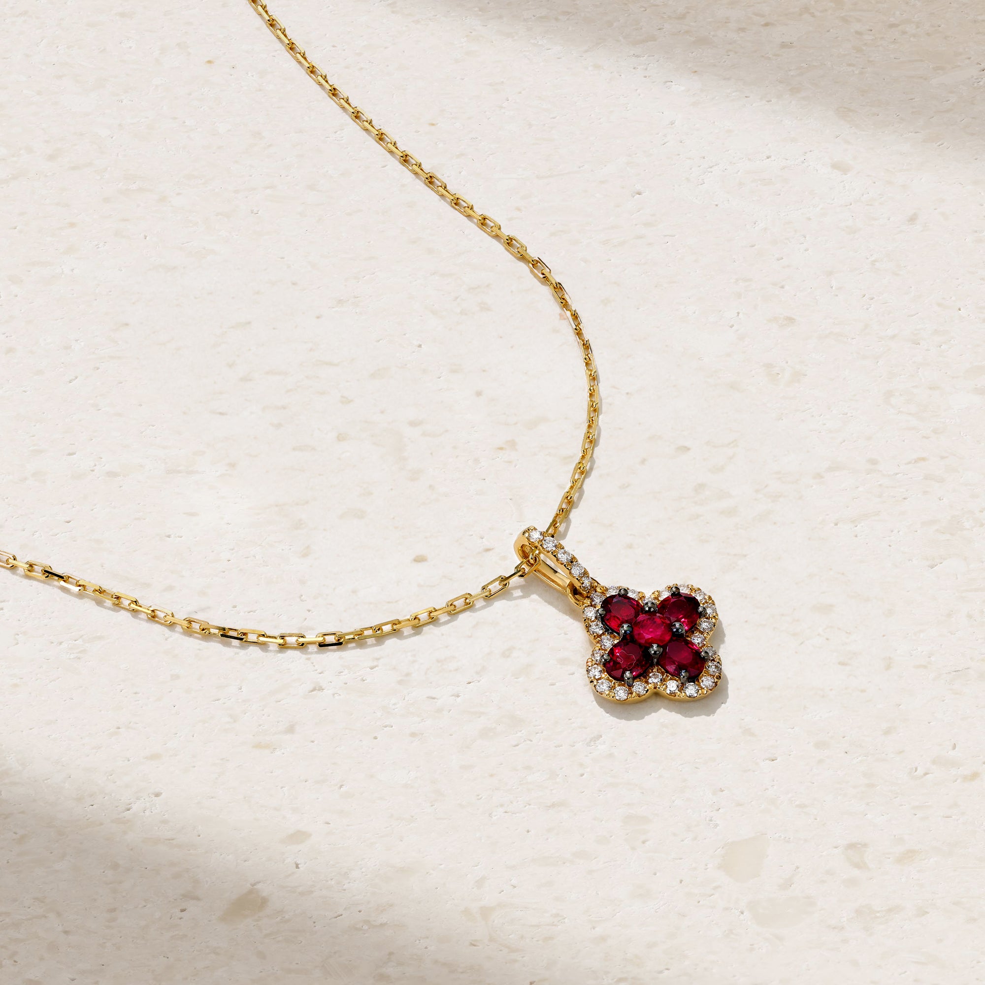 Felicity Ruby and Diamond Pendant – Mark Henry Jewelry