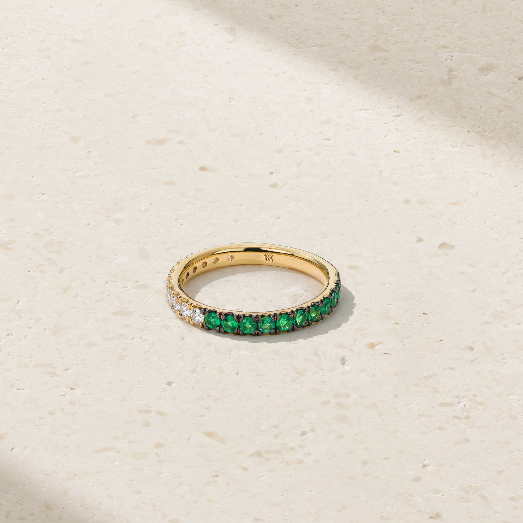 Half and Half Emerald and Diamond Thread Ring – Mark Henry Jewelry