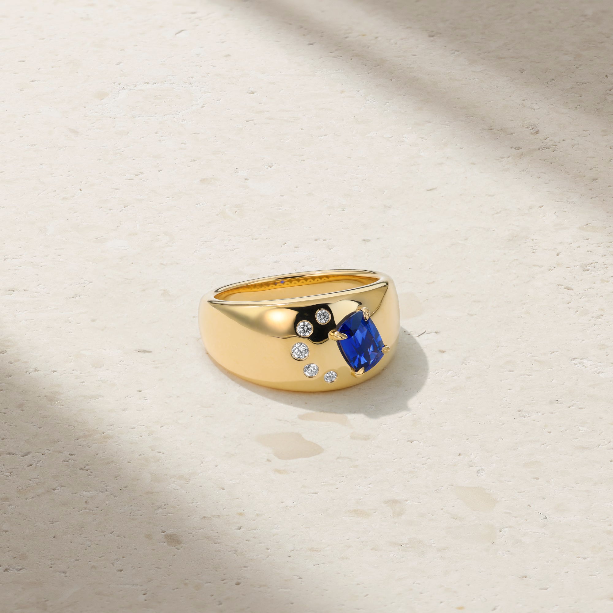 Aurum Sapphire Crescent Cigar Band – Mark Henry Jewelry